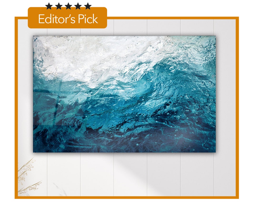 Glass Wall Art Ocean Water Wall Art Housewarming T Interior Design Ideas Home