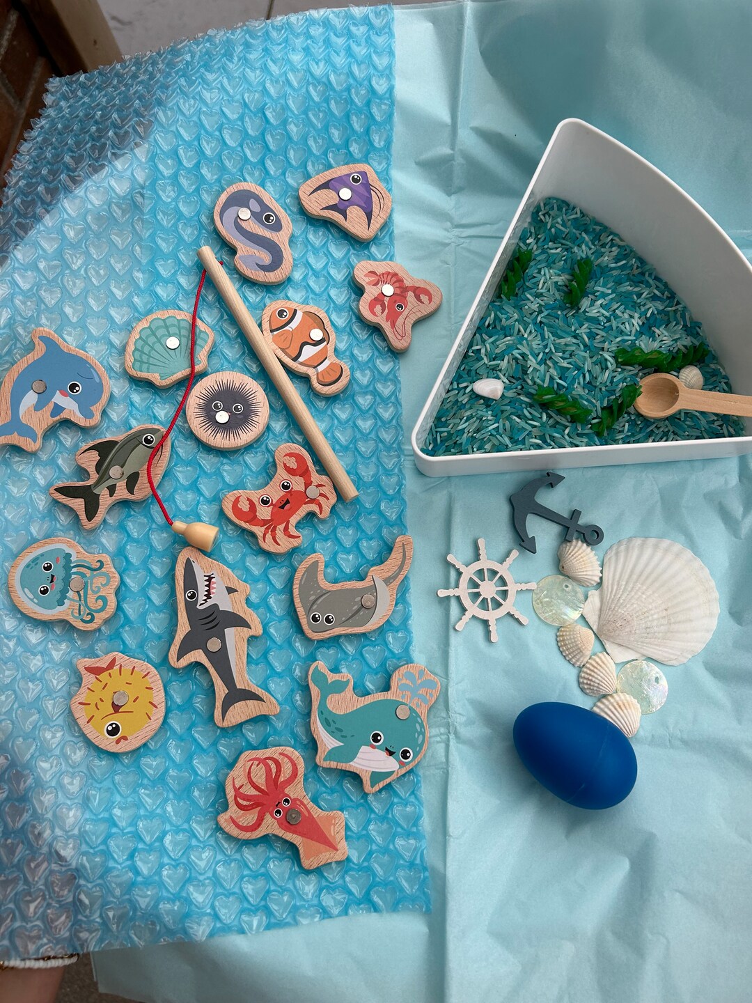 Under the Sea Sensory Box Natural Resources Musical Instruments Shells ...