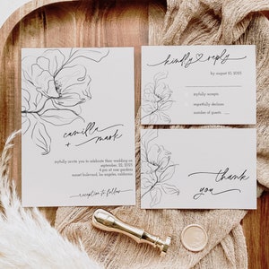 Minimalist Wedding Bundle Template, Editable Modern Wedding Bundle ...