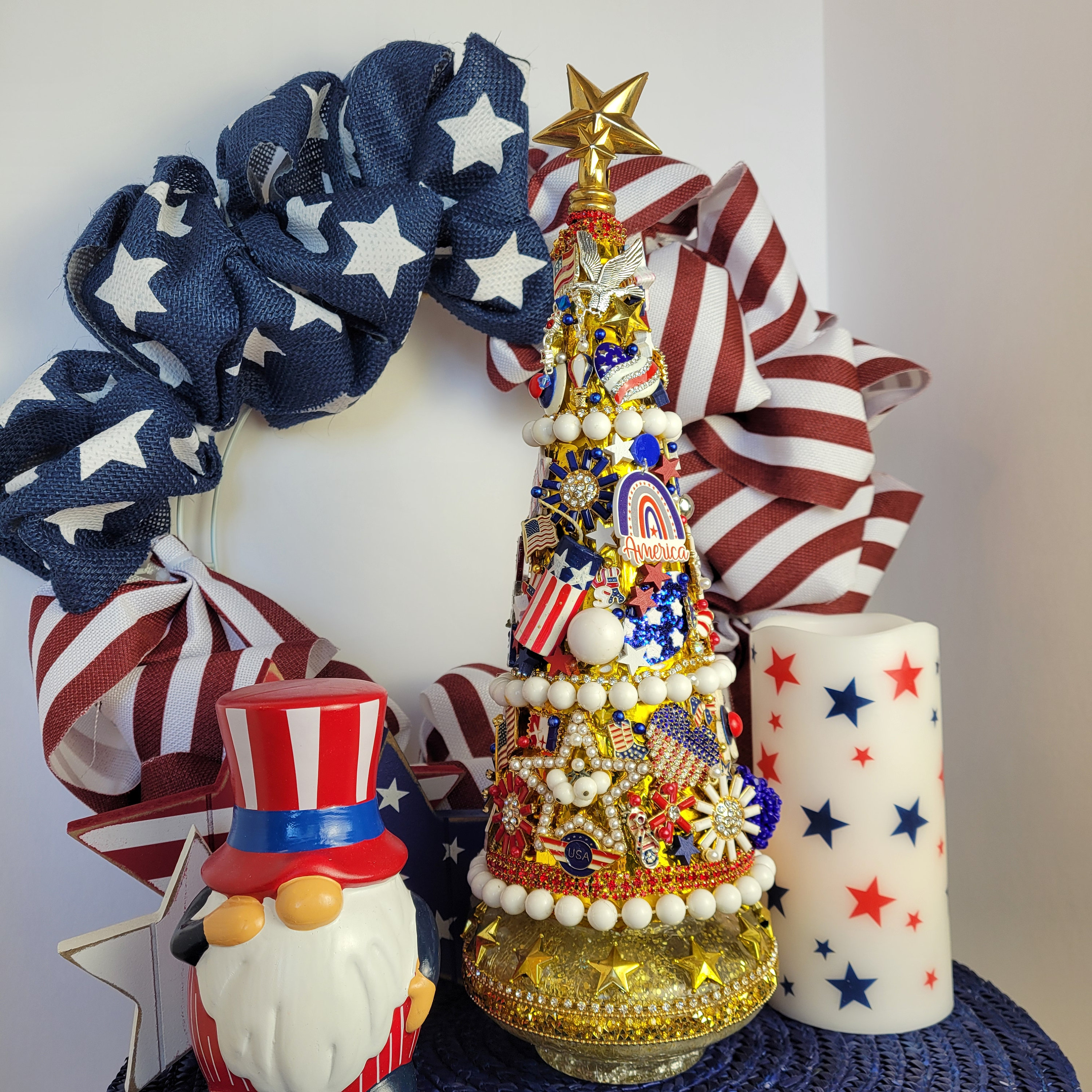 July 4th Jeweled Tree - Etsy