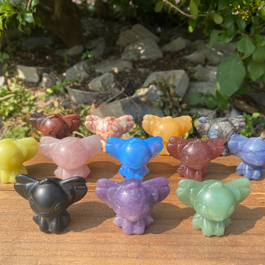 1.5'' Crystal Stitch Figurine, Natural Gemstone Stitch Carving, Crystal ...