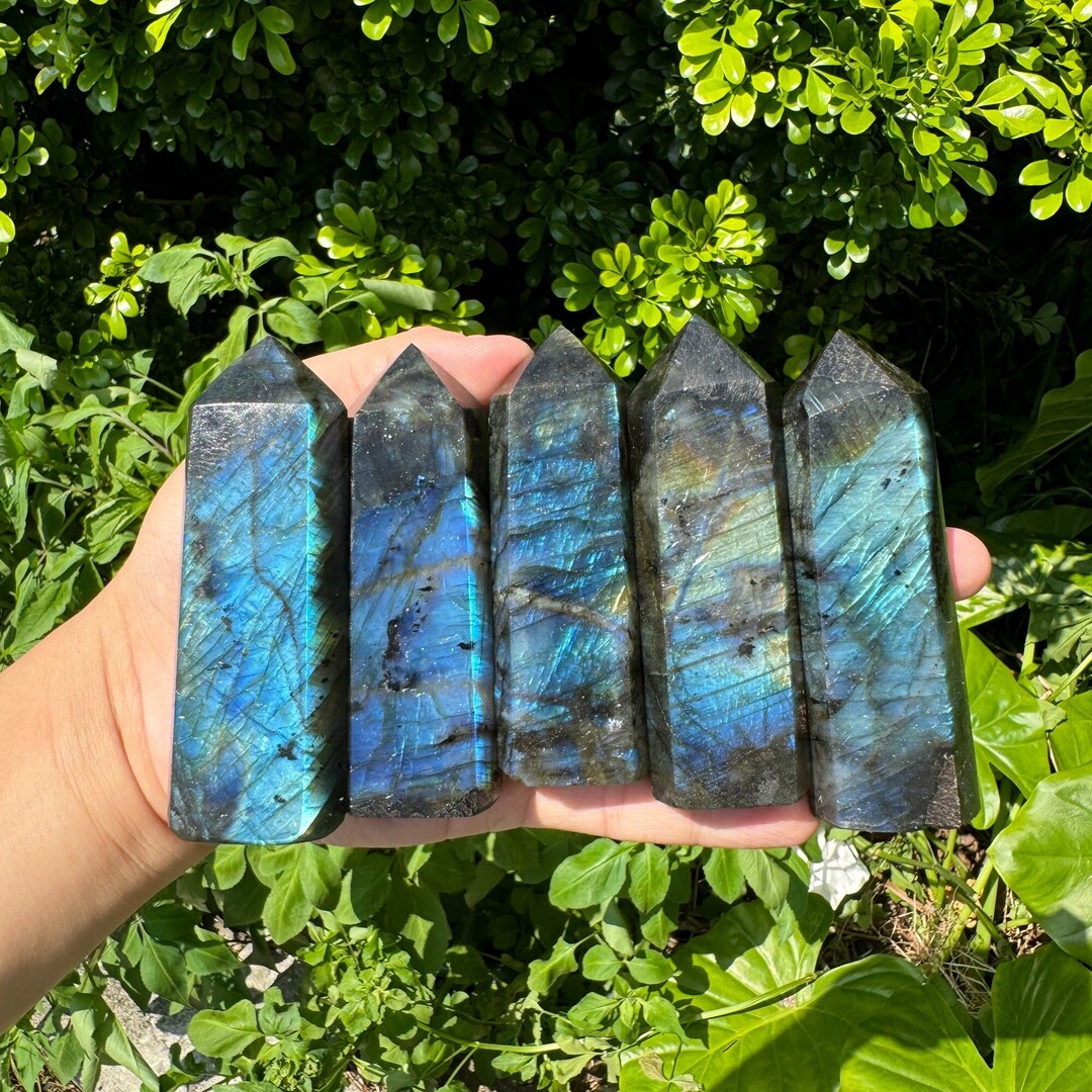 AAA High Flashy Labradorite Tower, Labradorite Crystal Point, Natural Labradorite Obelisk ...