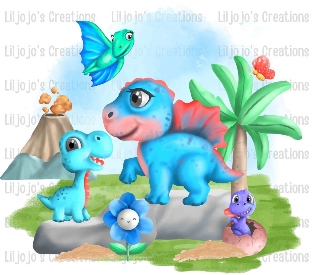 Cute Dinosaur Friends Clipart Design PNG Suitable for - Etsy UK