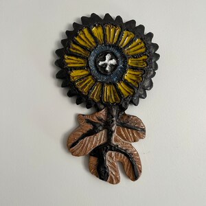 1960s Ceramic Flower Wall Art Paul Vermeire for Perignem - Etsy