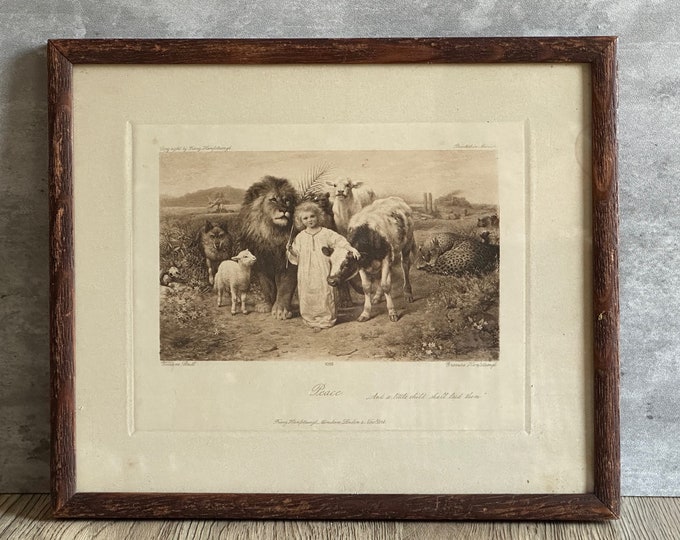 1880s William Strutt Print Peace Franz Hanfstaengl Printed in Munich - Etsy