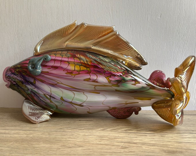 Large Art Glass Fish Sculpture by Paul Allen Counts - Etsy