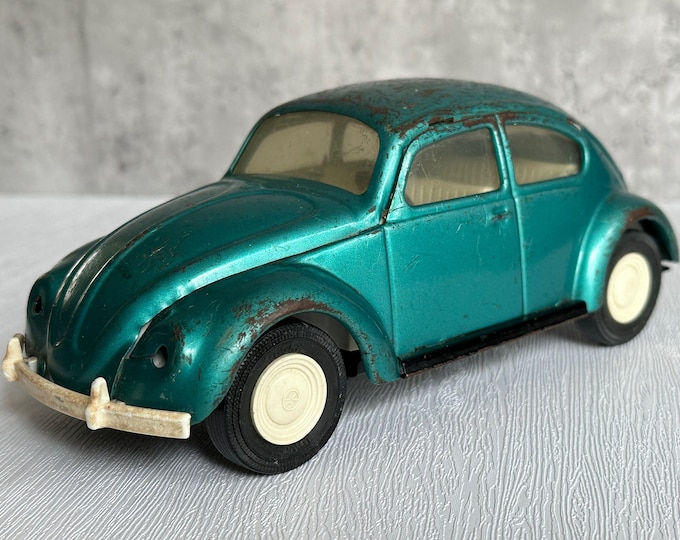 Vintage Tonka VW Beetle | 1960s Teal Toy Car Model 52680 | Diecast ...