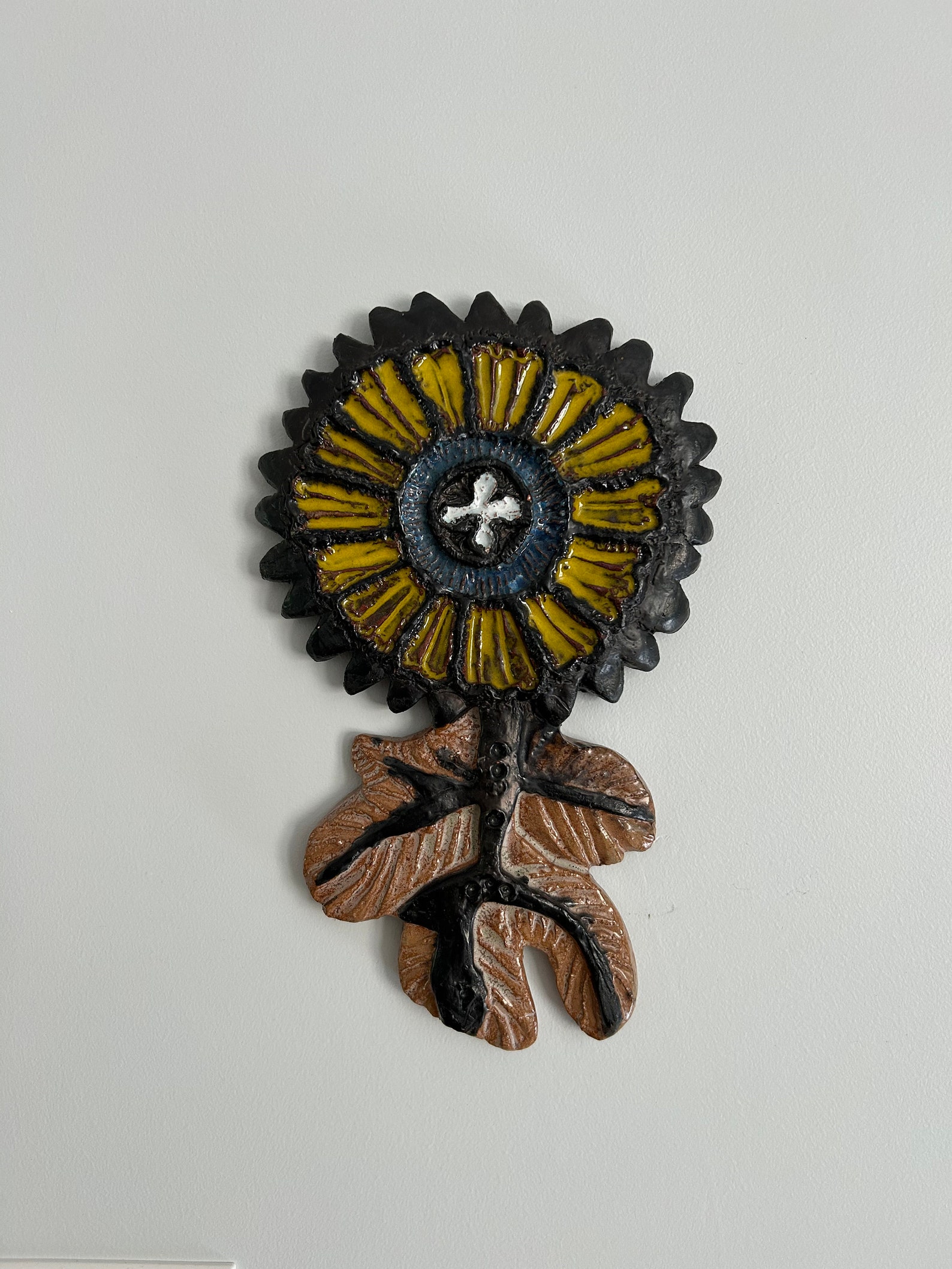 1960s Ceramic Flower Wall Art Paul Vermeire for Perignem - Etsy