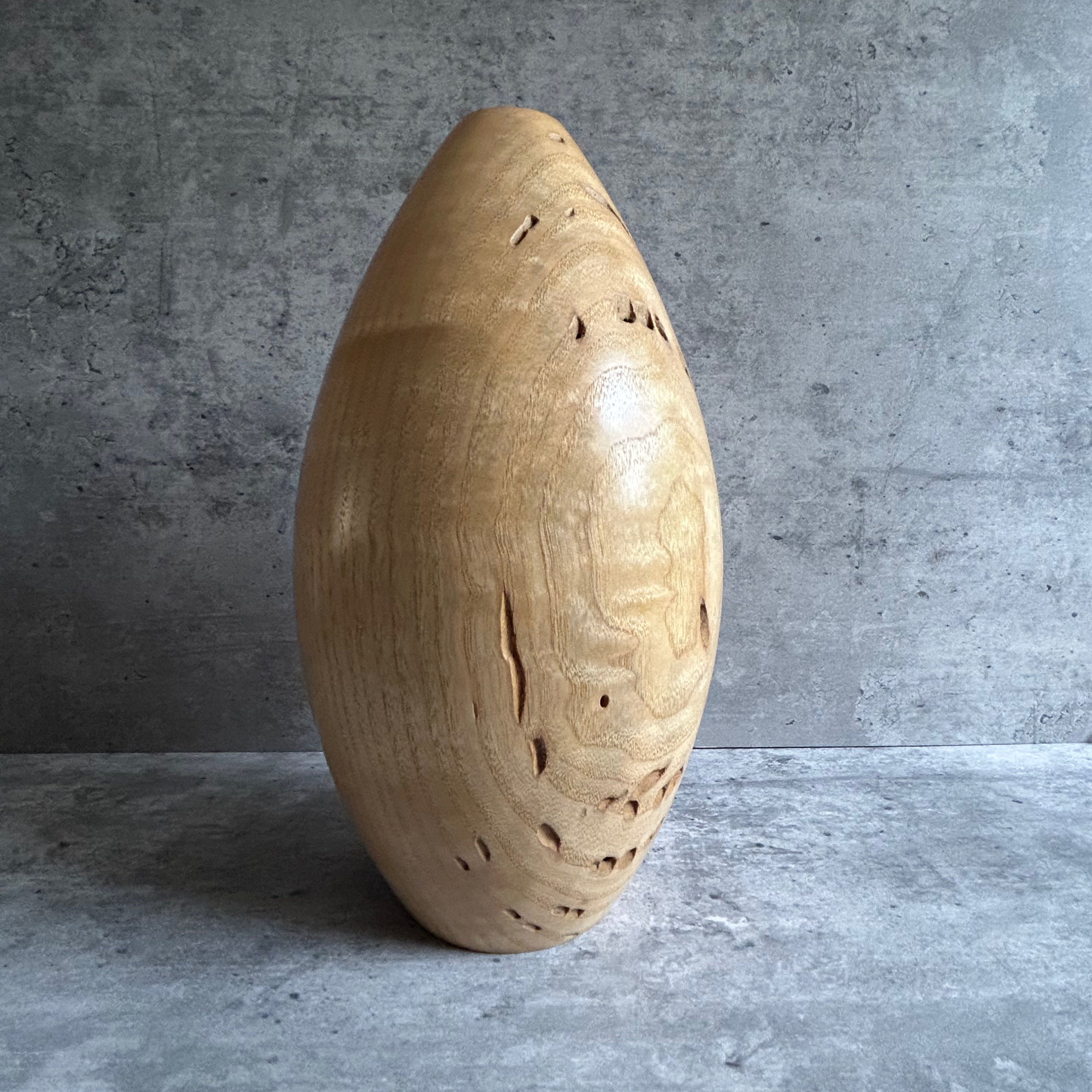 Vintage Ron Pessalano Turned Ash Vase, Handmade Wood Art Vase - Etsy