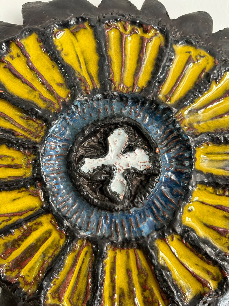 1960s Ceramic Flower Wall Art Paul Vermeire for Perignem - Etsy