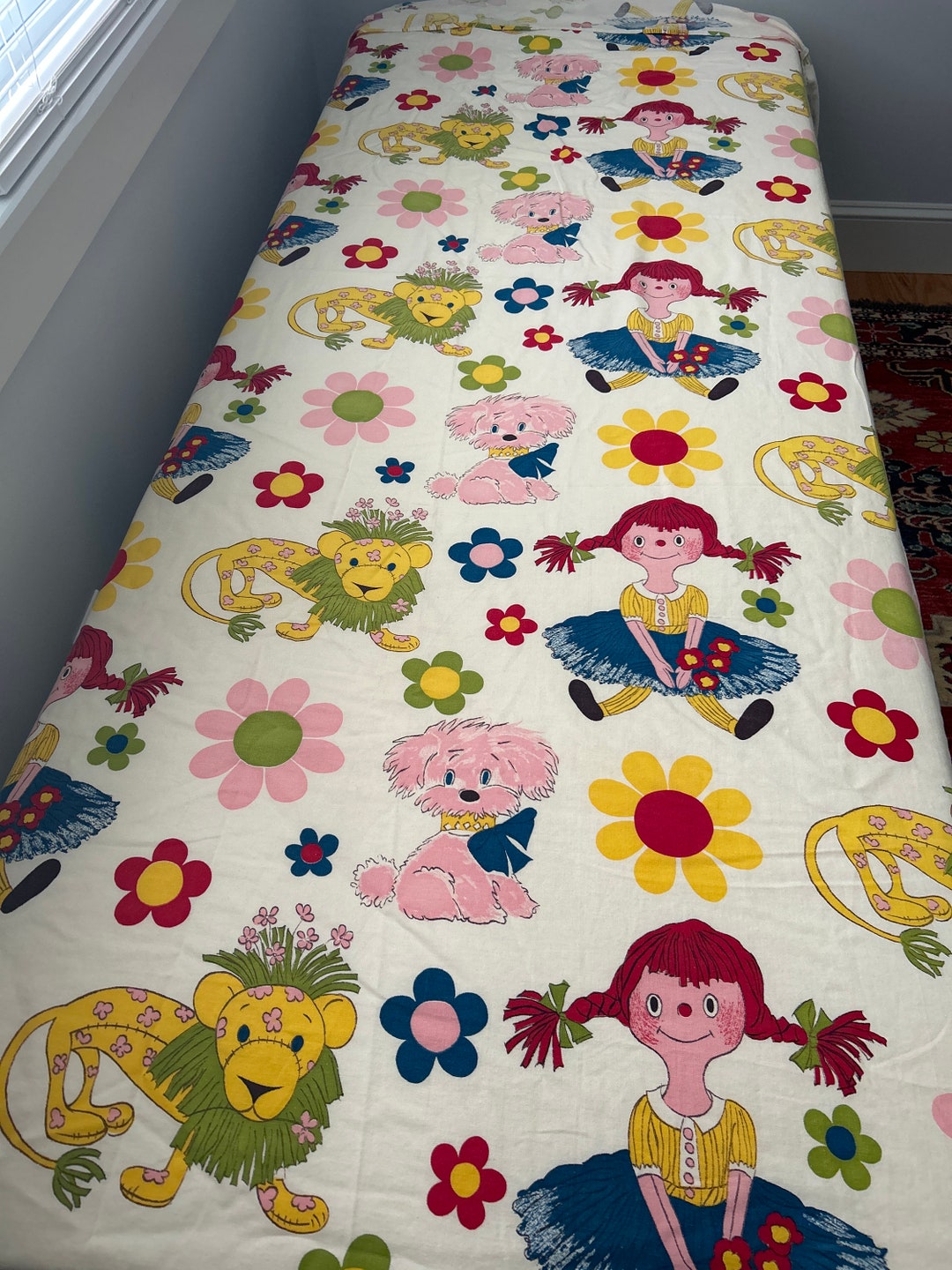 1970s Vintage Pippi Longstocking Sears Twin Bed Cover - Etsy
