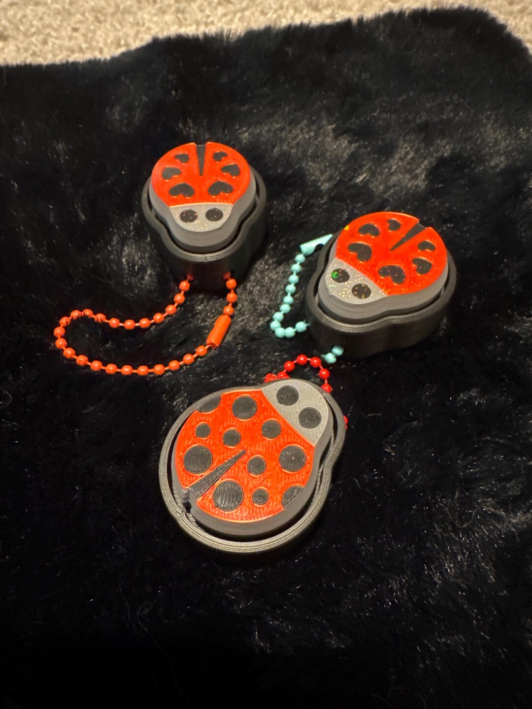 Ladybug Fidget Clickers – Spotted or Heart-back Designs - Etsy