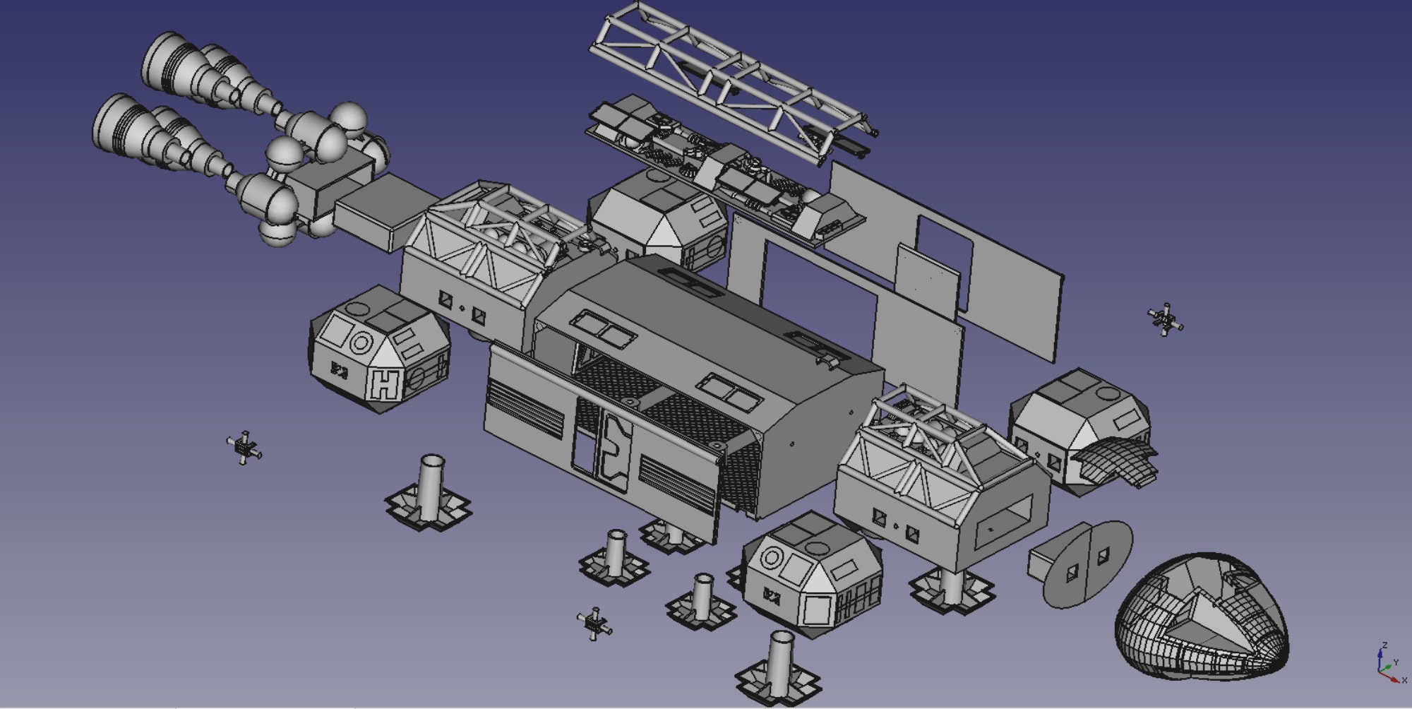 Space 1999 Eagle Toy Repro Parts - Etsy