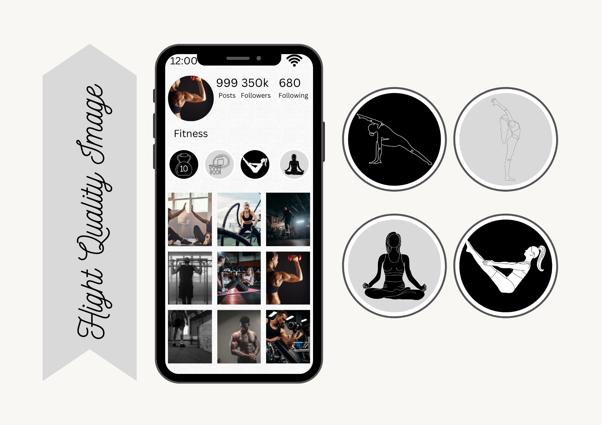 Fitness Instagram Highlight Covers, Instagram Story Highlight Icons ...