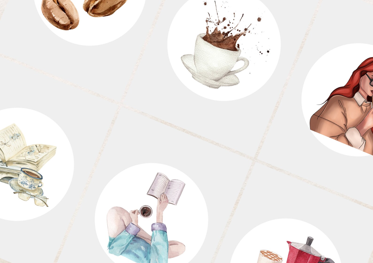 Watercolor Coffee Instagram Highlight Covers, Instagram Story Highlight ...