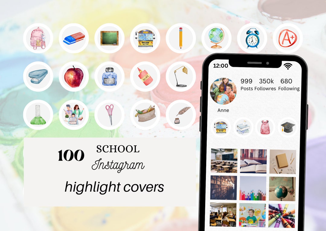School Instagram Highlight Covers, Instagram Story Highlight Icons ...