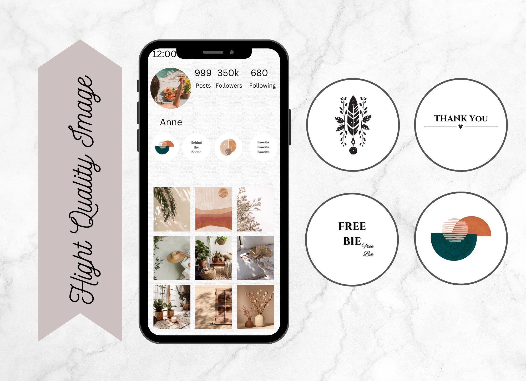 80 Aesthetic Instagram Highlight Covers | Boho Instagram Story ...