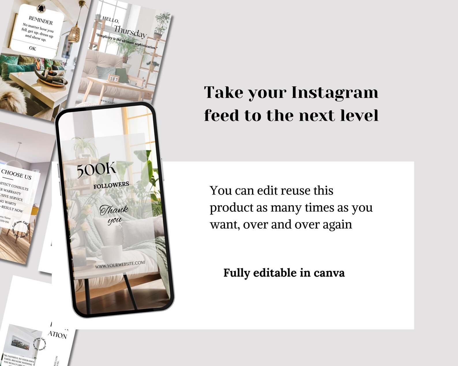 200 Interior Design Instagram Post Templates | Interior Decoration ...