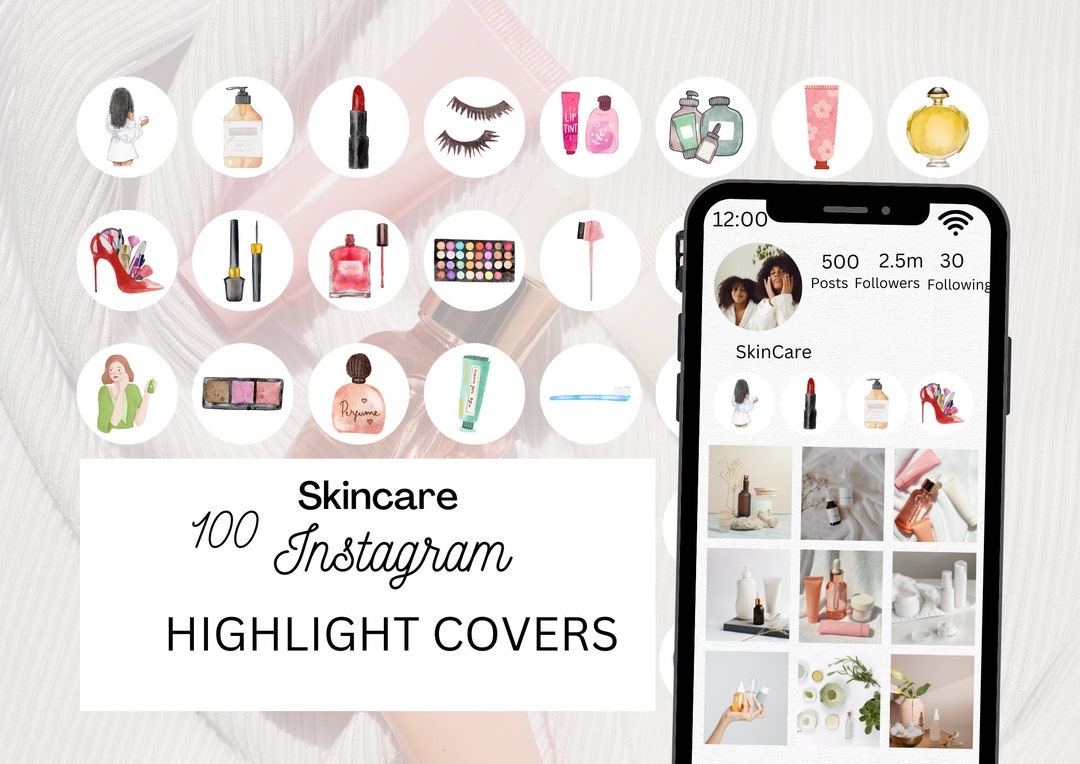 Skincare Instagram Highlight Covers, Instagram Story Highlight Icons ...