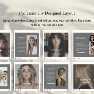 Hair Instagram Posts & Stories Templates | Hair Salon Social Media ...