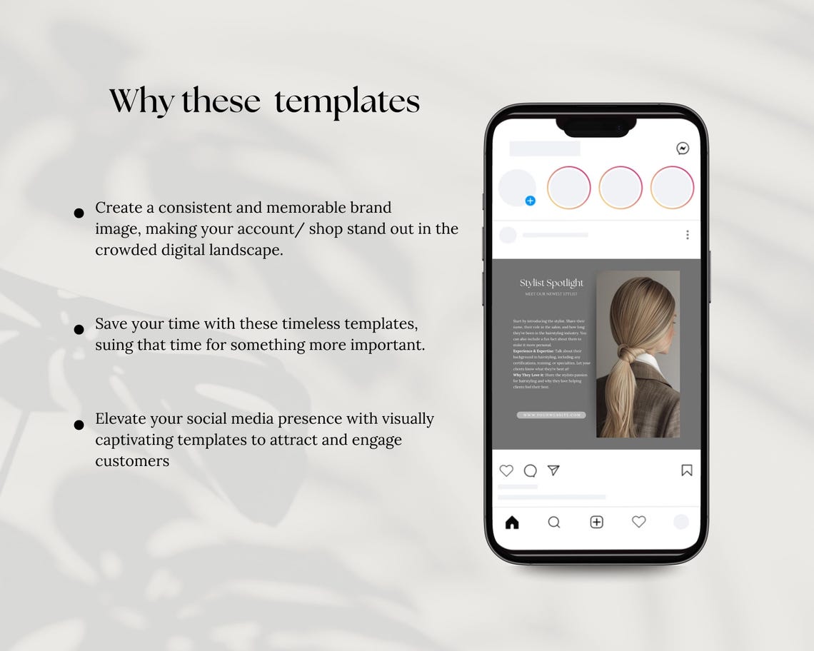 Hair Instagram Posts & Stories Templates | Hair Salon Social Media ...