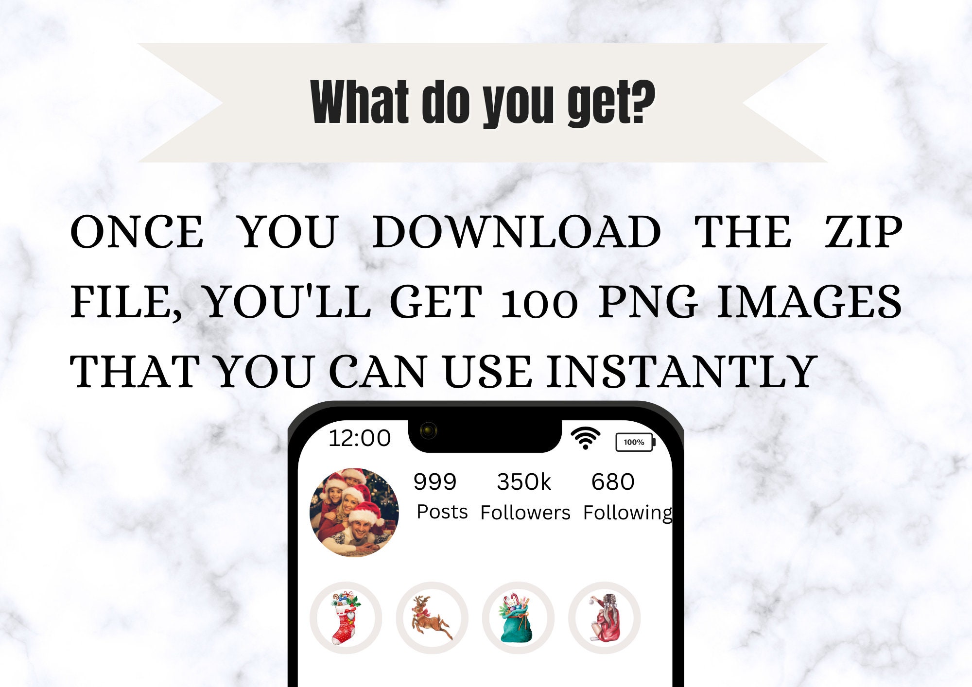 Christmas Instagram Highlight Covers, Instagram Story Highlight Icons ...