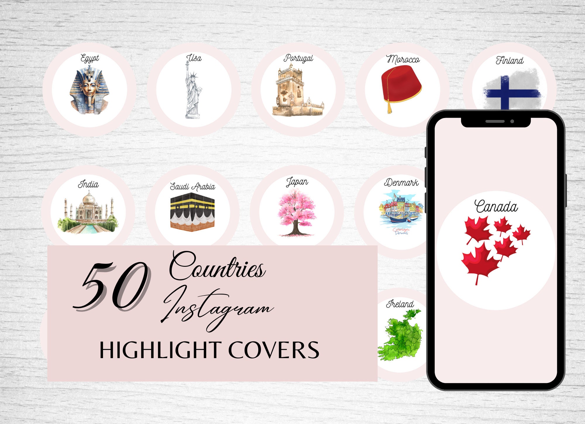 Travel Instagram Highlight Covers | Instagram Story Highlight Icons ...