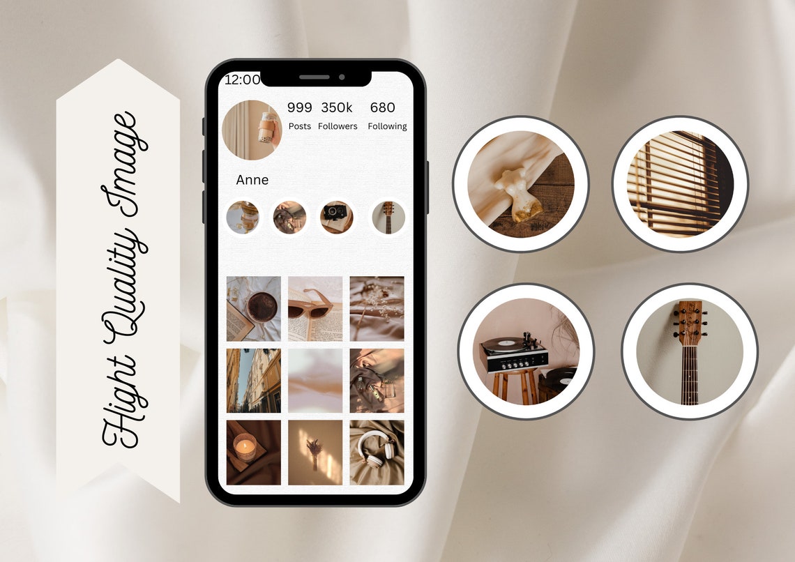 60 Brown Instagram Story Highlight Covers | Instagram Story Highlight ...