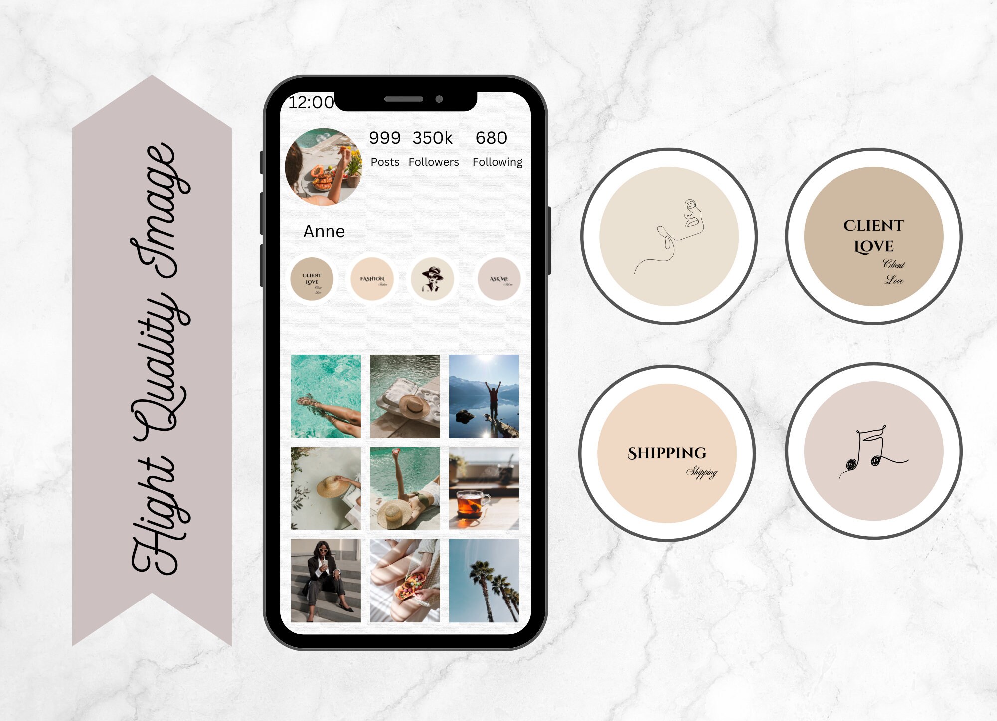 90+ Editable Instagram Highlights, Minimalist Canva Instagram Highlight ...