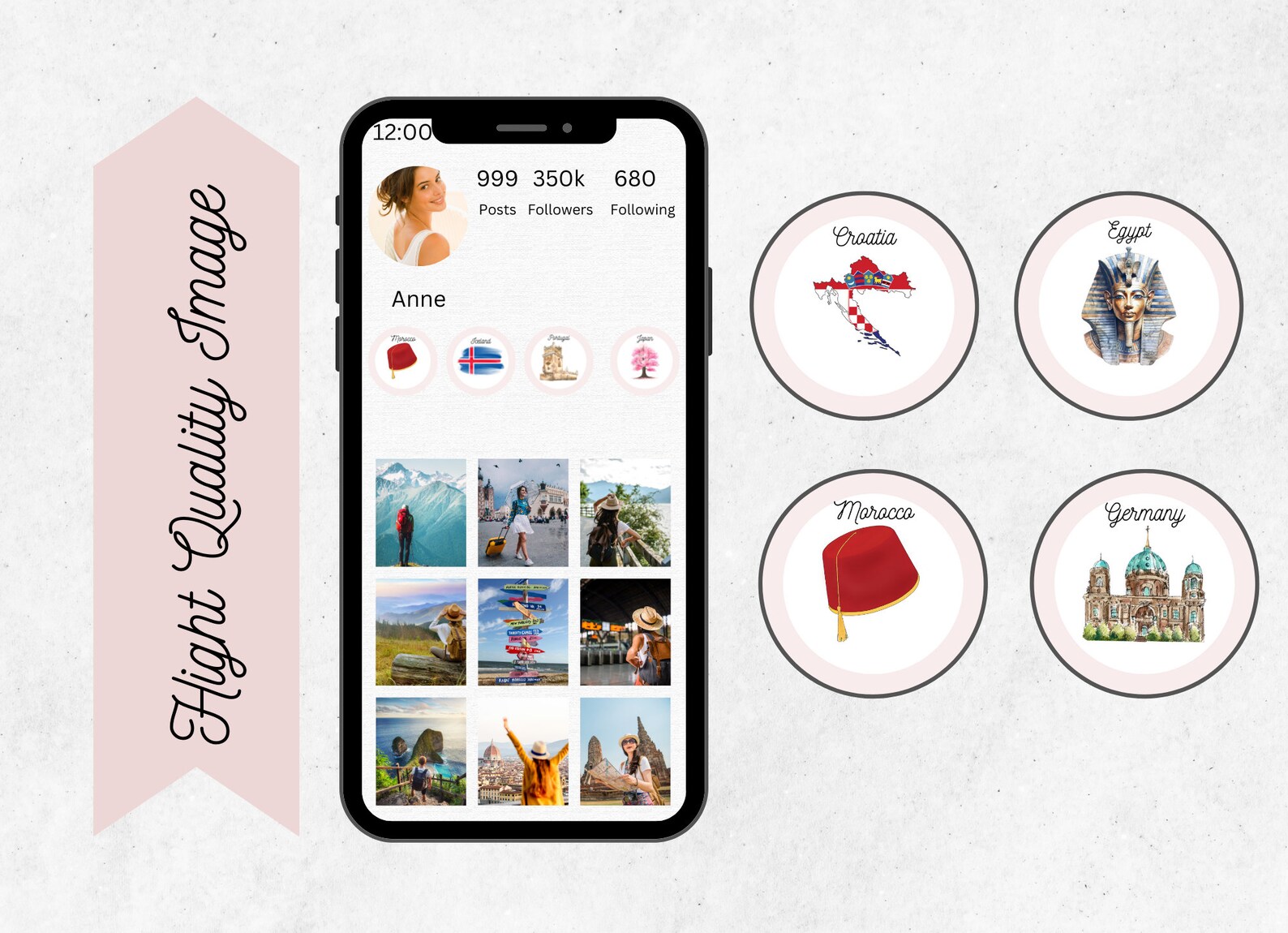 Travel Instagram Highlight Covers | Instagram Story Highlight Icons ...