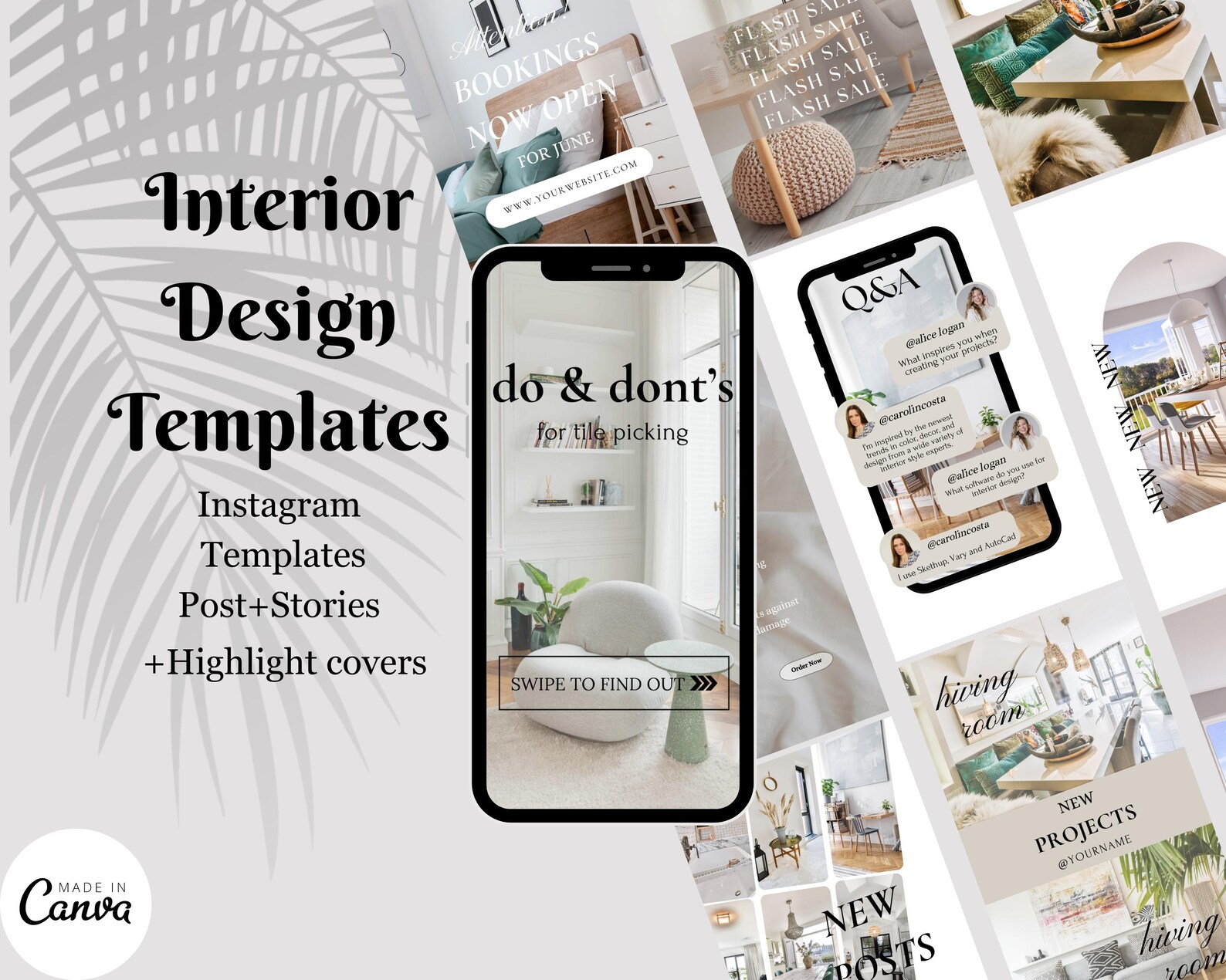 200 Interior Design Instagram Post Templates | Interior Decoration ...