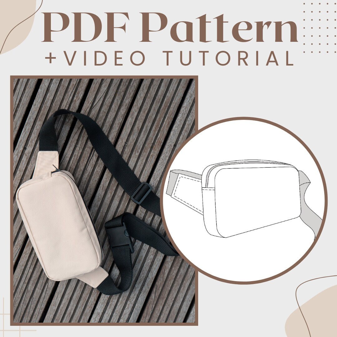 Cross Body Bag Pattern Easy to Sew. Messenger Bag Sewing Pattern With ...