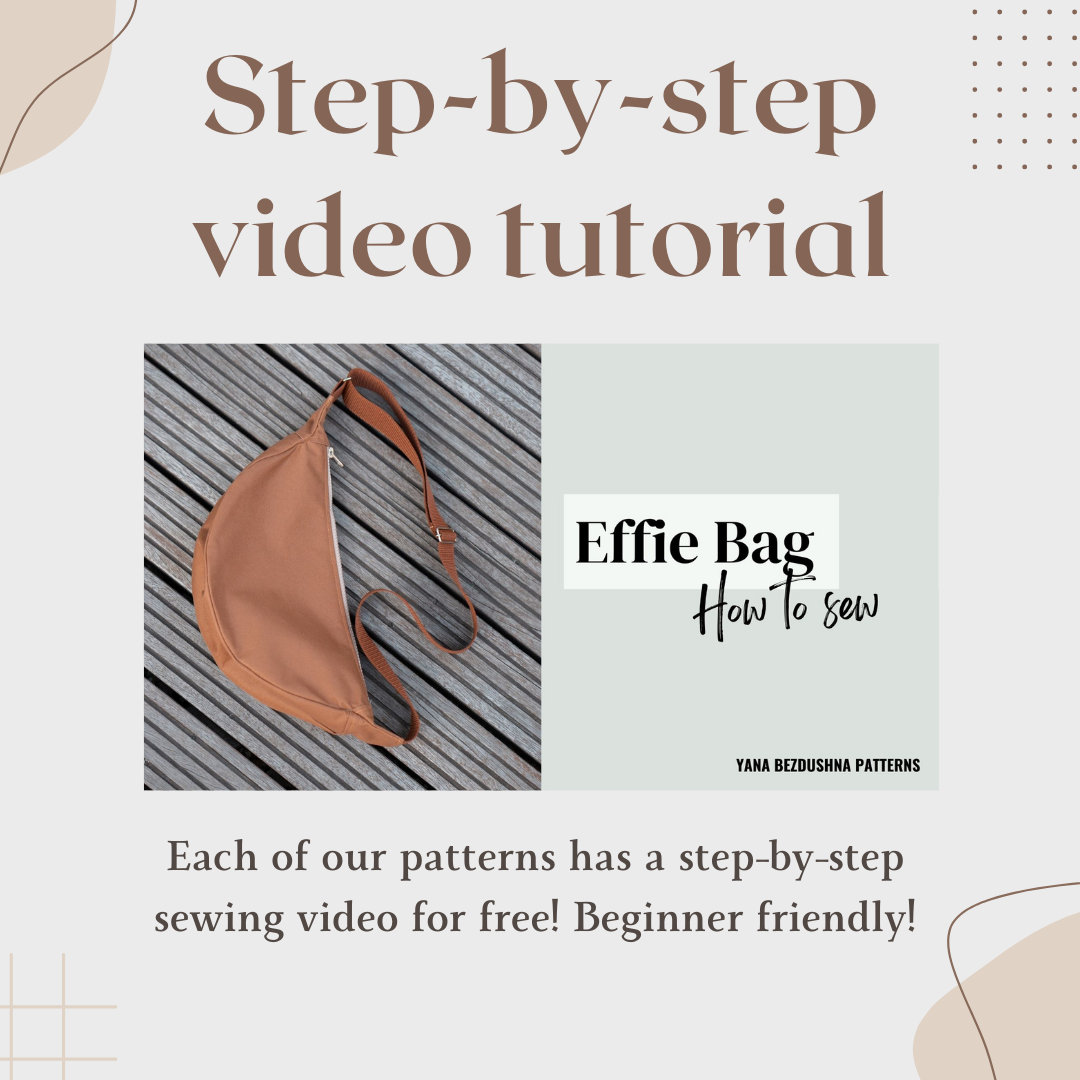 Easy Sewing Cross Body Bag PDF Pattern With Step-by-step Video - Etsy