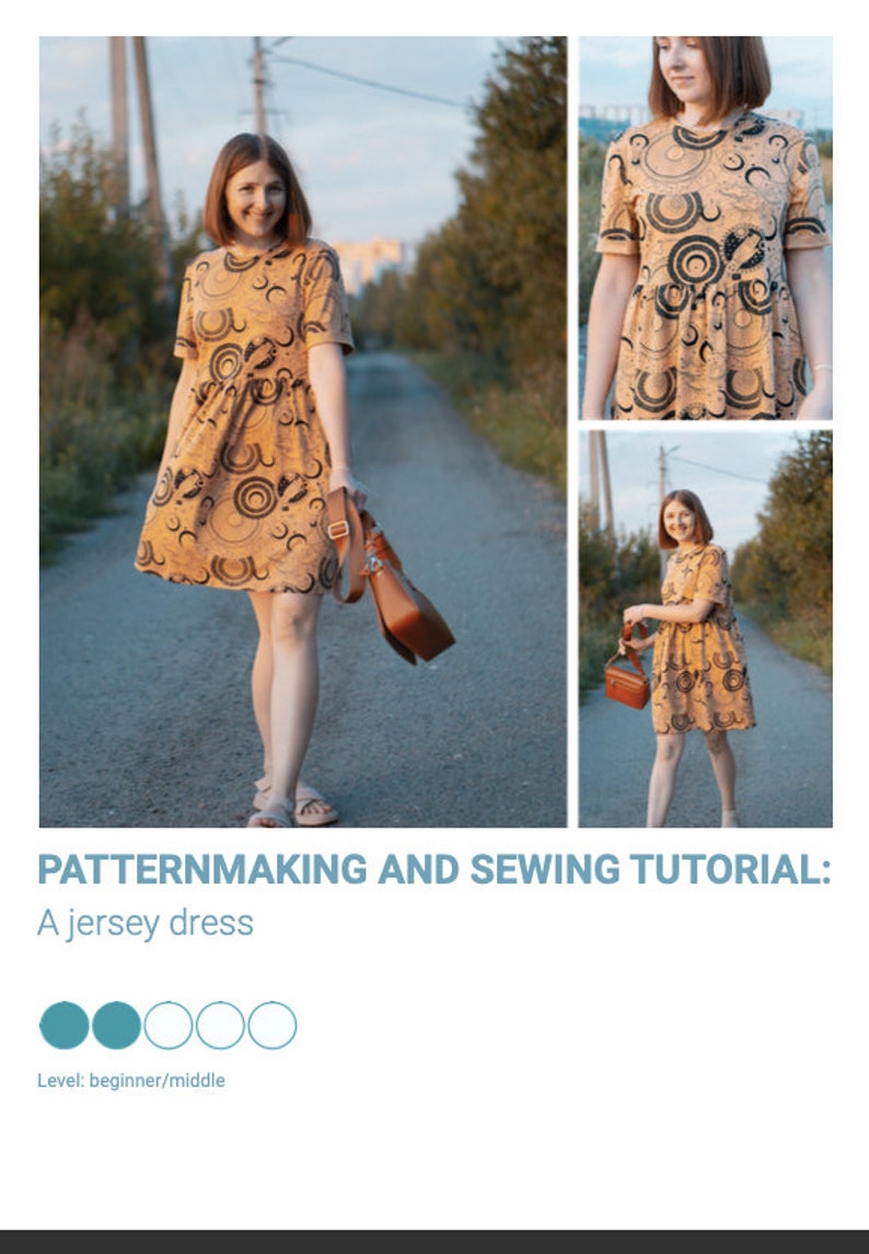 Patternmaking and Sewing Tutorial: A Jersey Dress (english) - Etsy