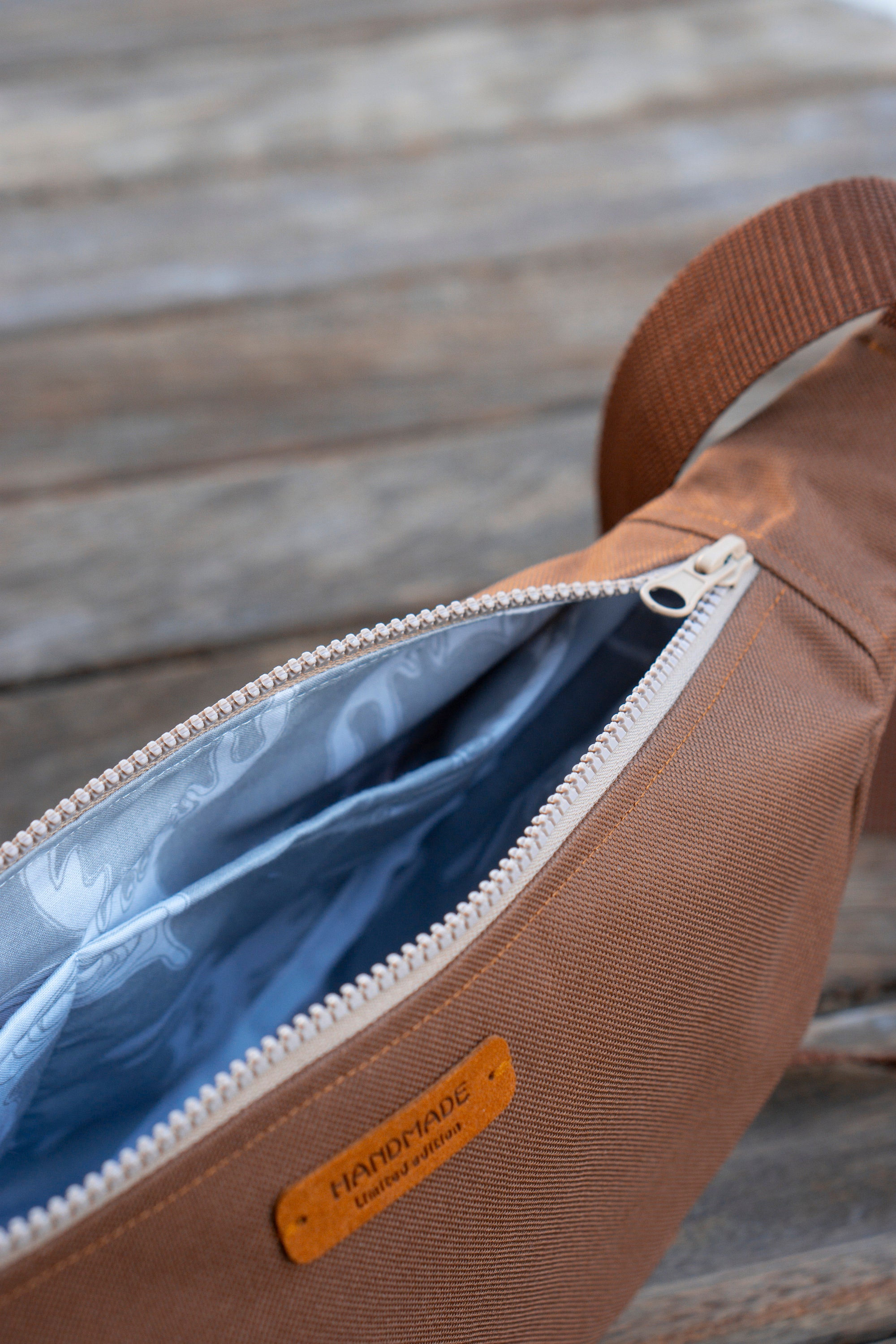 Canvas Crossbody Bag for Men and for Women. Brown Shoulder Bag With ...