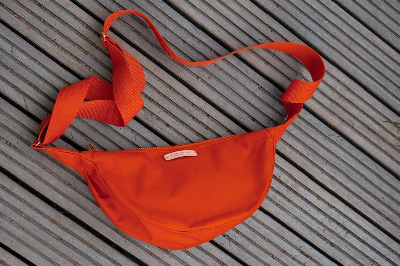 Red Crossbody Bag for Men and for Women. Canvas Everyday Sling Bag ...