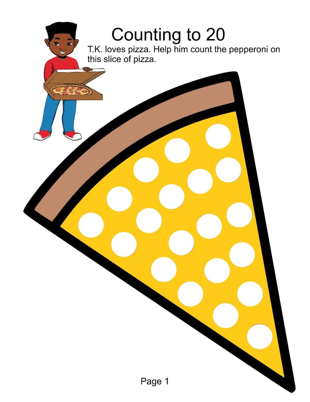 PIZZA COUNTING to 20 - Etsy