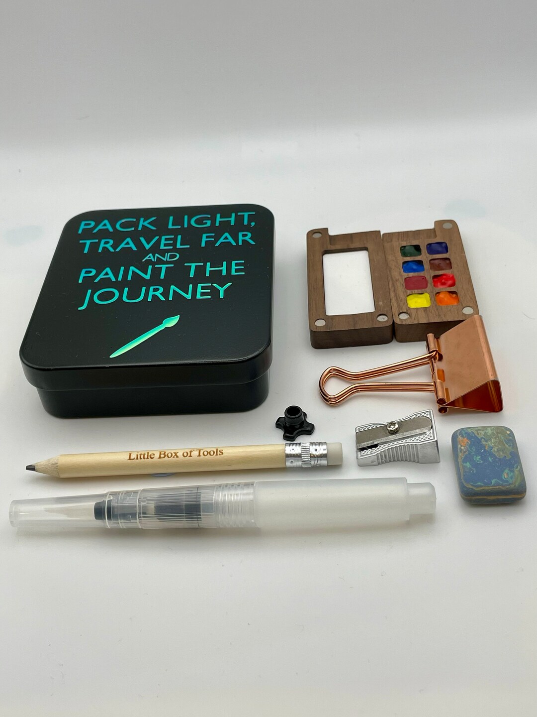 Little Travel Sketching Art Box, Tin, Pocket Watercolour Art Studio ...