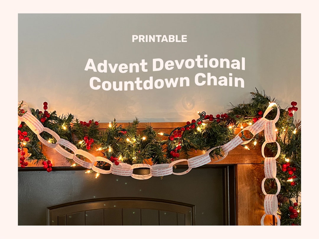 Advent Devotional Countdown Chain - Etsy