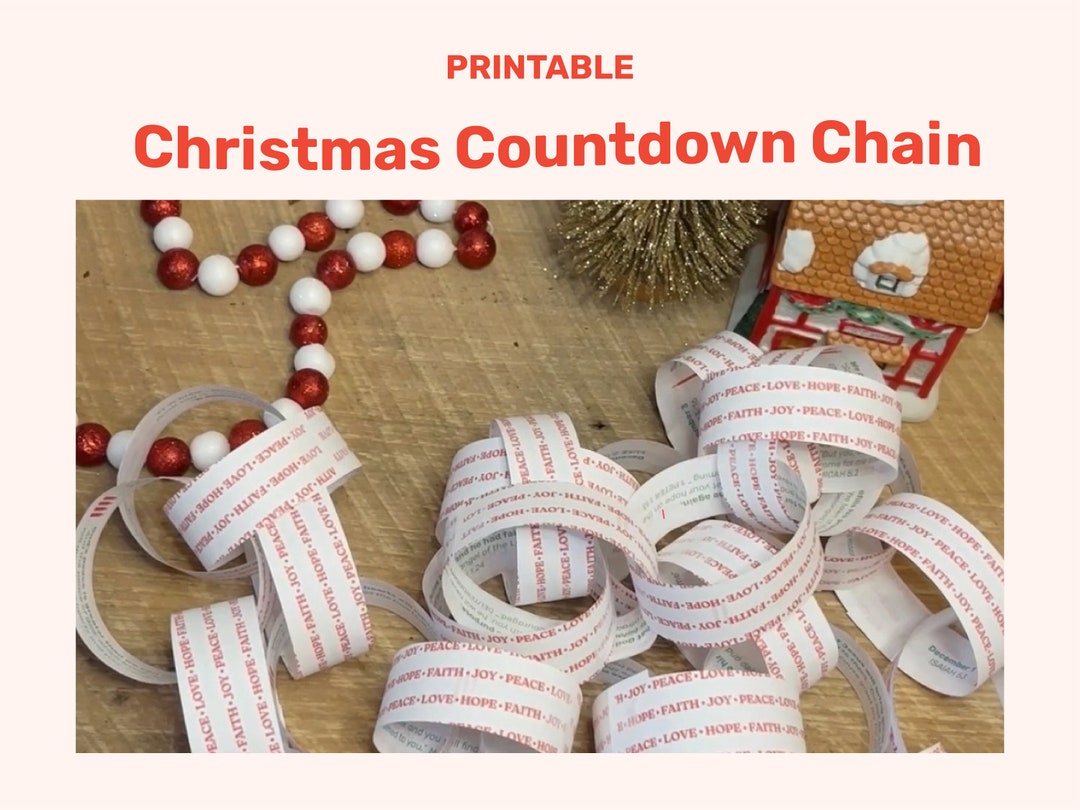 Christmas Countdown Chain - Etsy