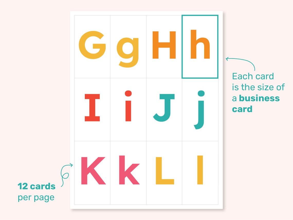 Upper and Lower Case Alphabet Cards Printable, Educational Games - Etsy