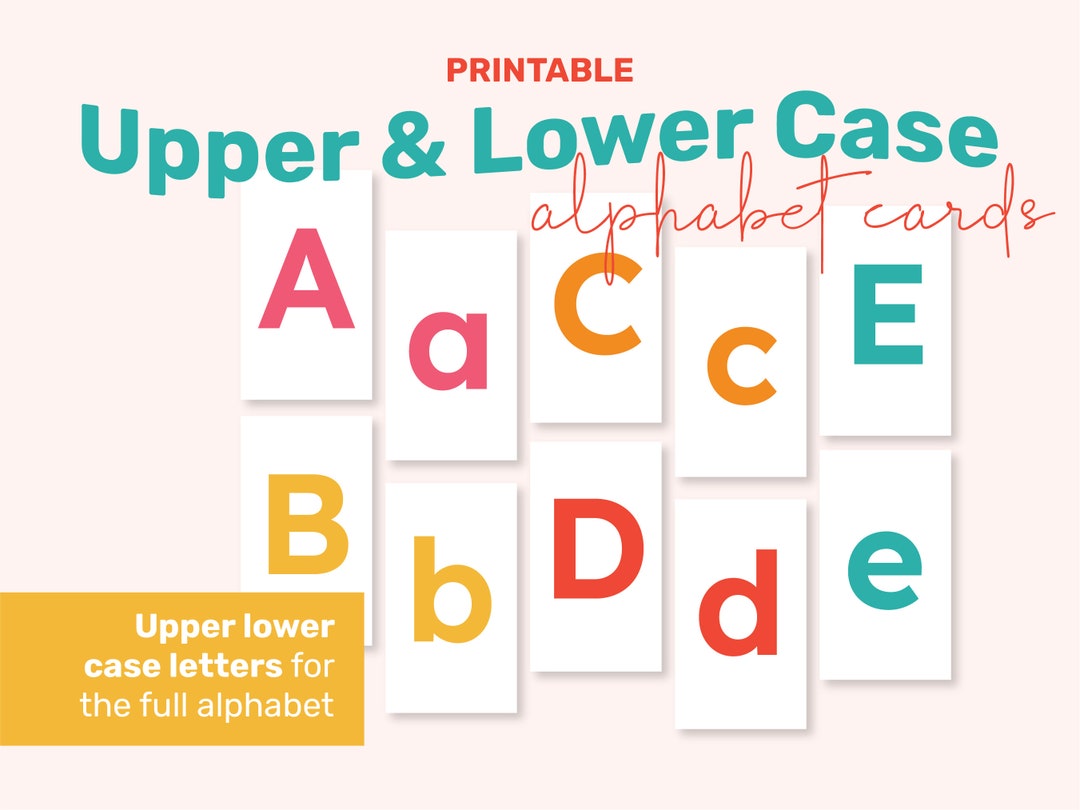 Upper and Lower Case Alphabet Cards Printable, Educational Games - Etsy