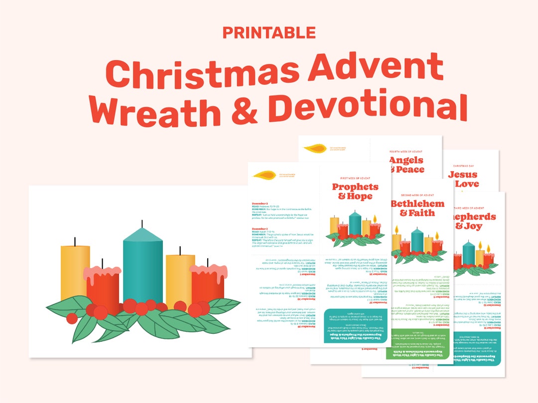 Printable Advent Wreath & Weekly Devotional for Families - Etsy