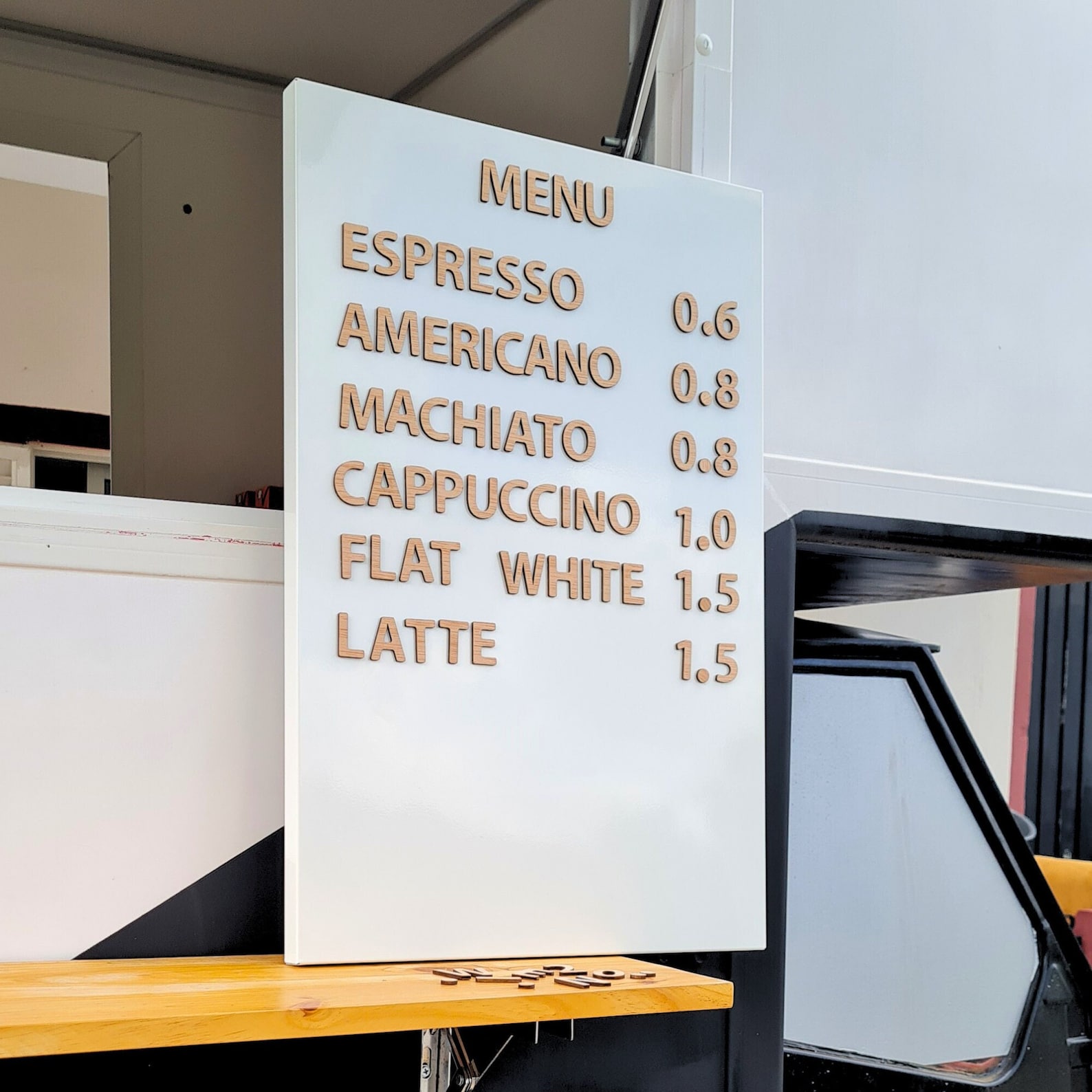 Wall Menu. White Menu Board. Easily Changeable Metal Menu Board With ...