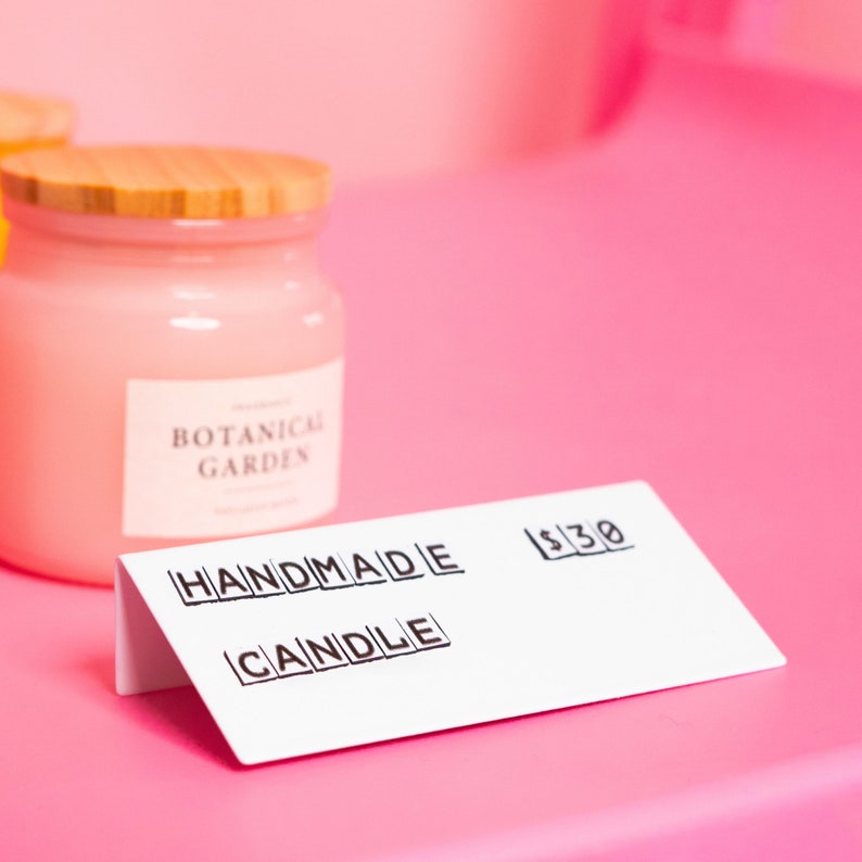 White Metal Price Tags With Changeable Magnetic Letters for - Etsy