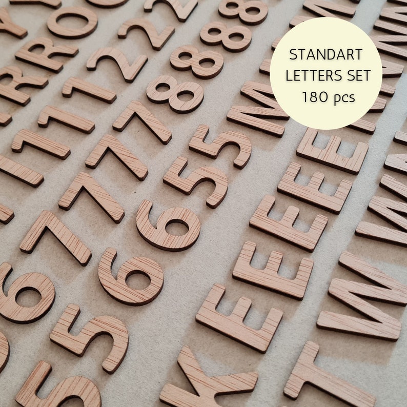 Wooden Letters With Magnet, Magnetic Letters, Letters for Menu, Wood ...