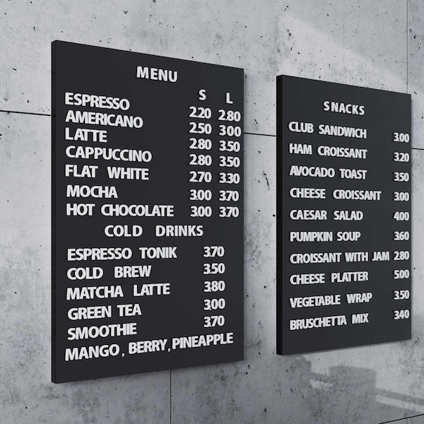 Magnetic Menu Board - Etsy