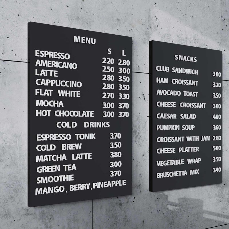 Cafe Menu Board Magnet - Etsy
