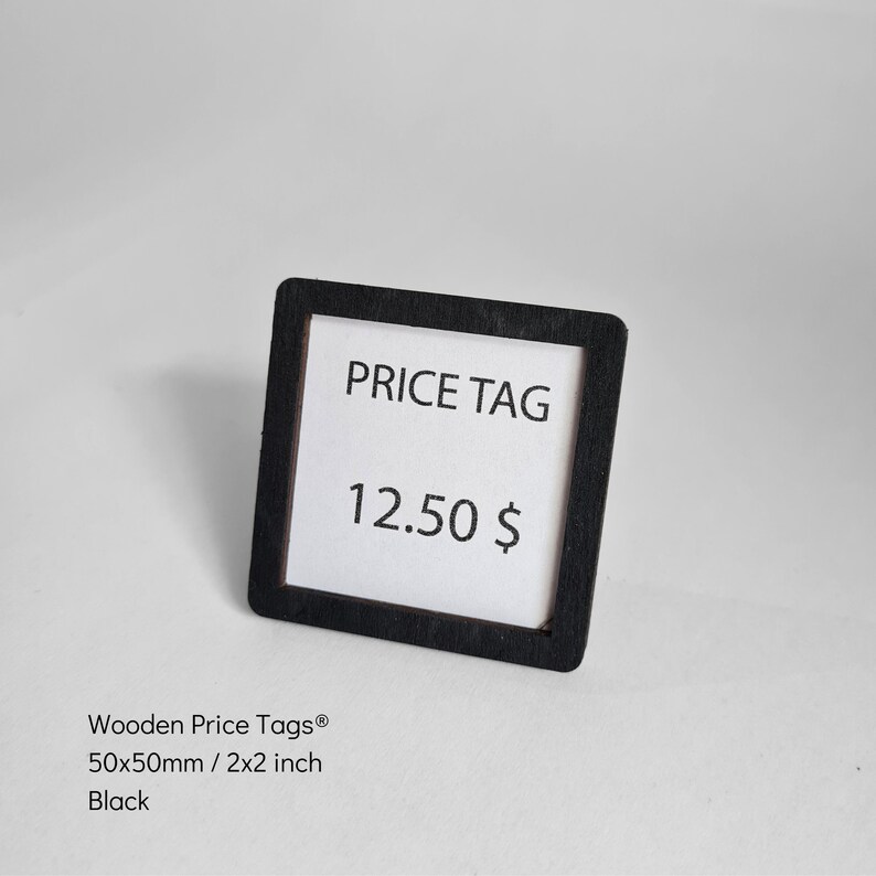 Wooden Price Tags Square Wooden Holders for Your Price for - Etsy