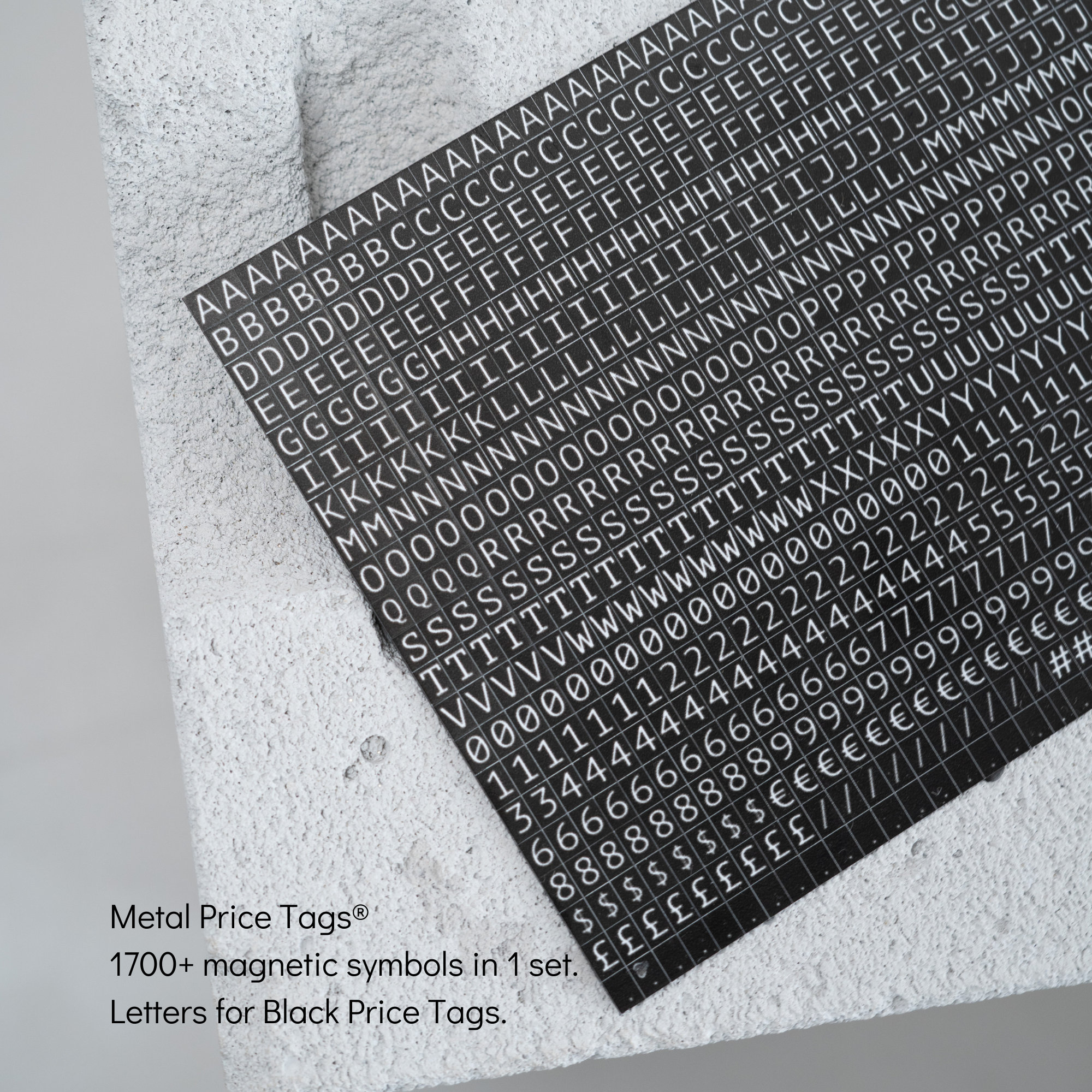 Metal Price Tags With Changeable Magnetic Letters. Unique and Luxurious ...